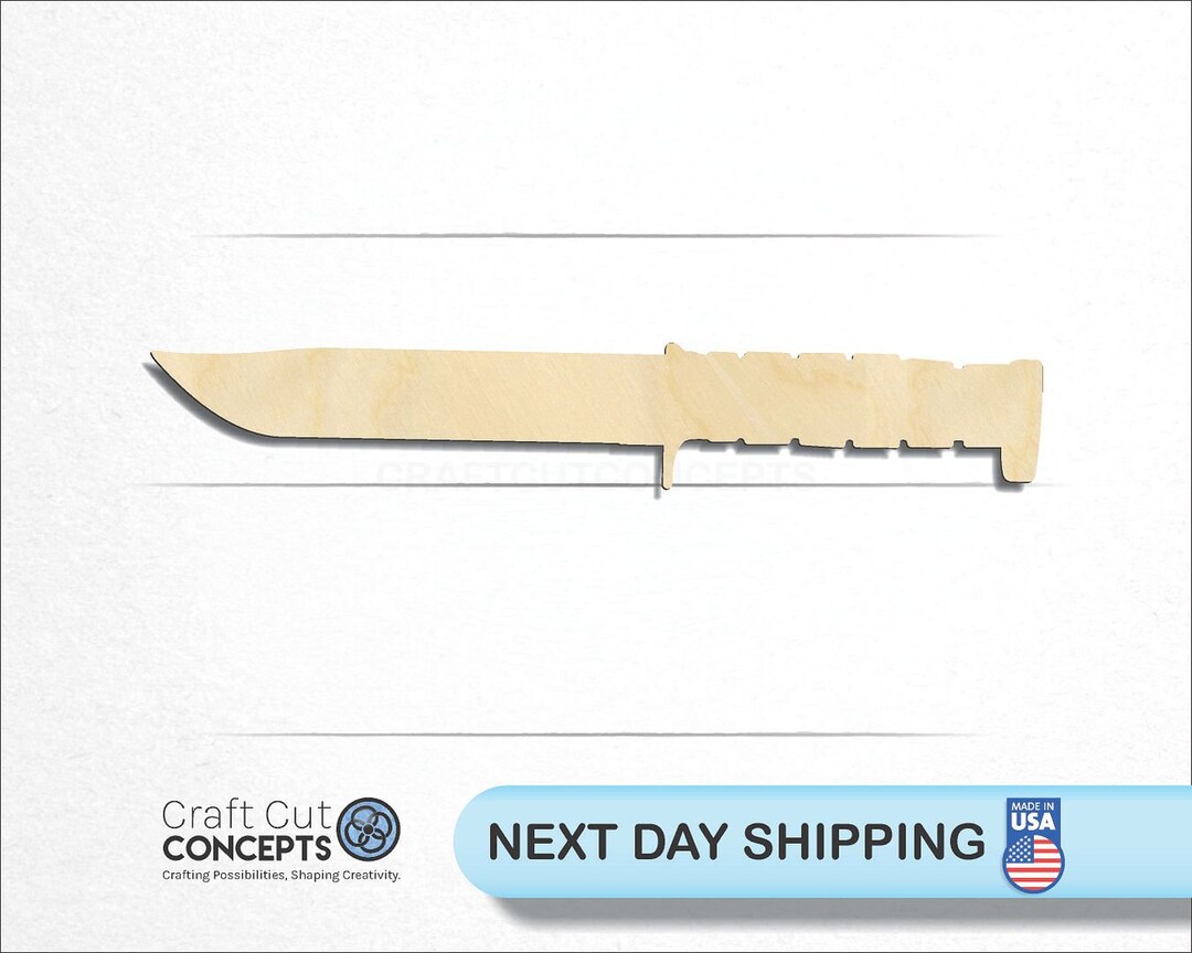 Hunting Knife - Laser Cut Unfinished Wood Cutout Craft Shapes - Etsy