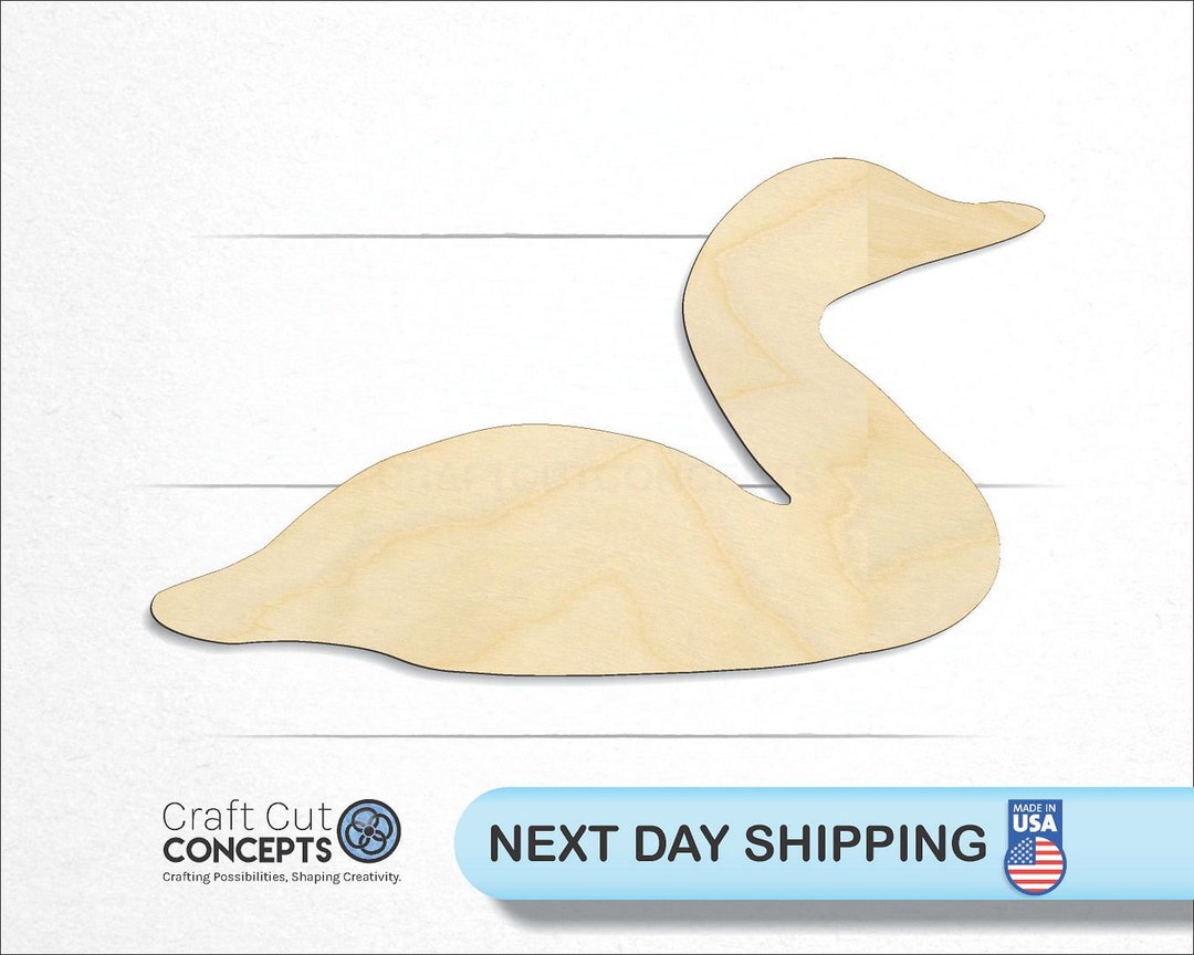 Loon - Laser Cut Unfinished Wood Cutout Craft Shapes - Etsy