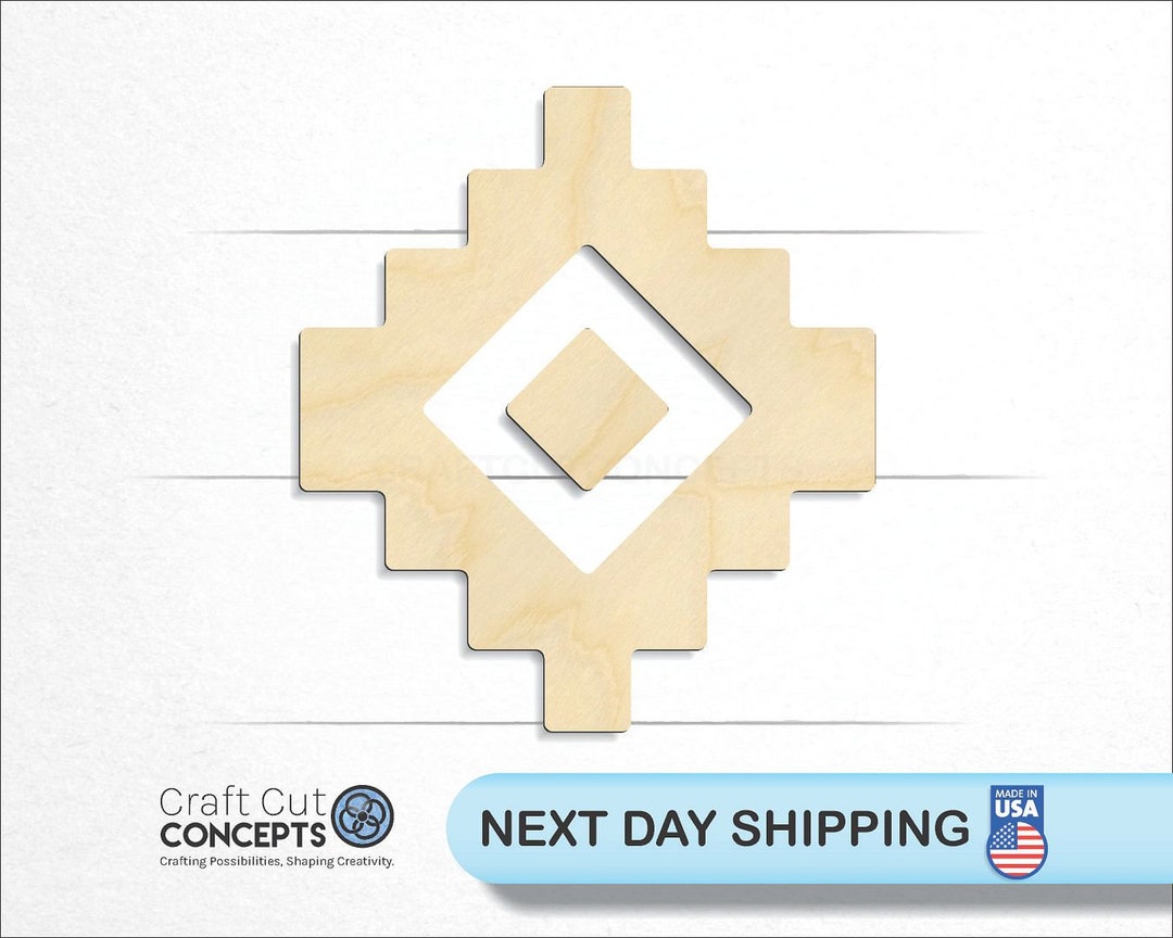 Native American Western - Laser Cut Unfinished Wood Cutout Craft Shapes ...