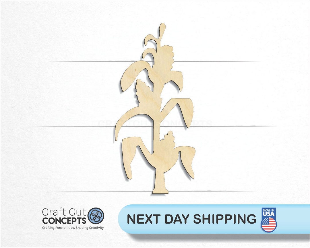 Corn Stalk - Laser Cut Unfinished Wood Cutout Craft Shapes - Etsy