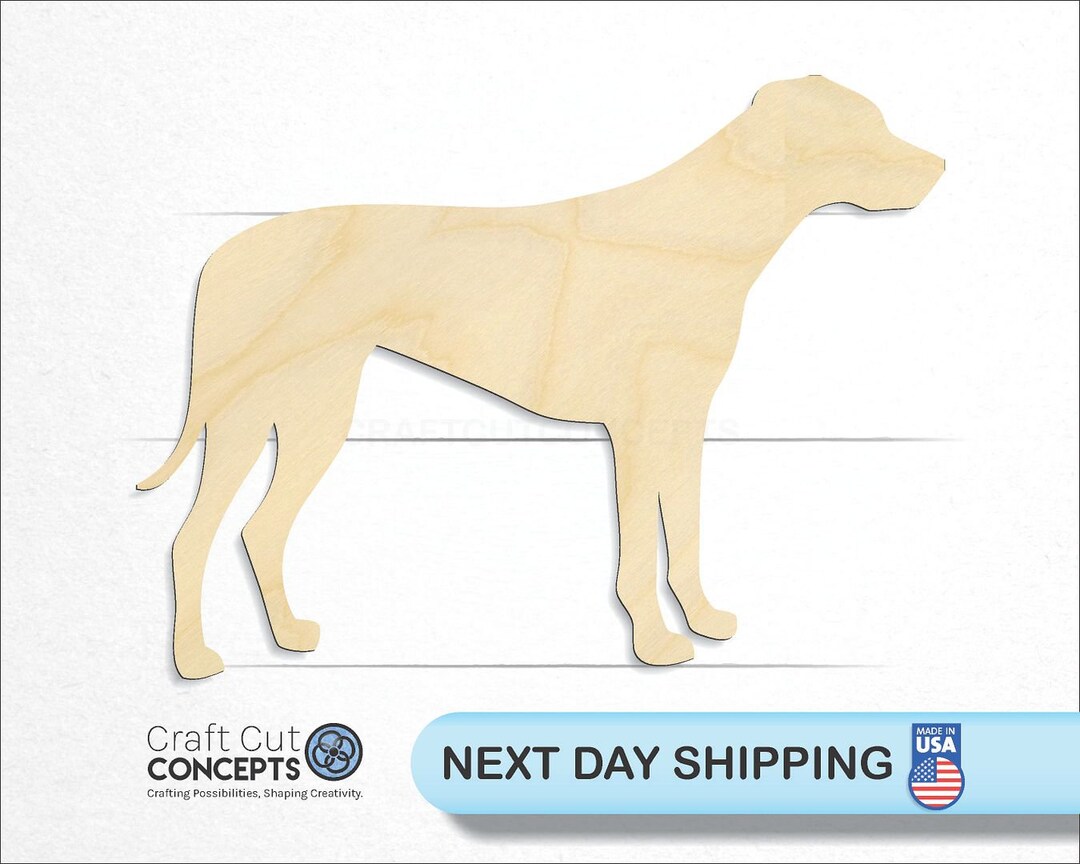 Rhodesian Ridgeback Dog - Laser Cut Unfinished Wood Cutout Craft Shapes ...