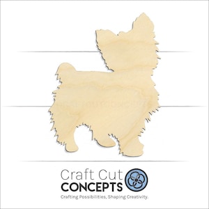 Yorkie Puppy - Laser Cut Unfinished Wood Cutout Craft Shapes - Etsy