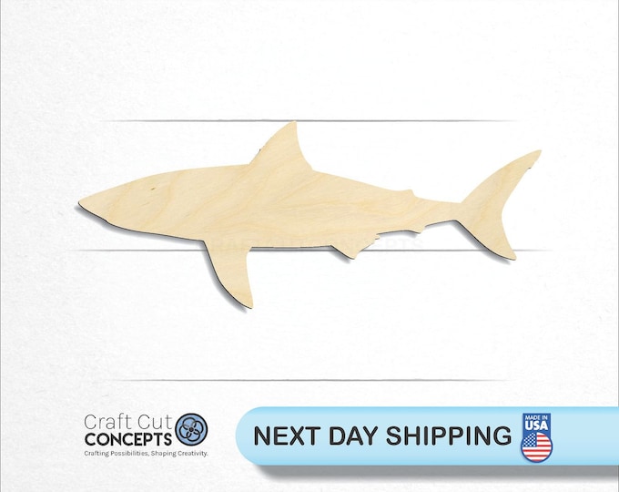 Shark Laser Cut Unfinished Wood Cutout Craft Shapes - Etsy