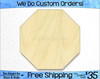 Craft Supplies & Tools Wood Cutout 8 Octagon Home & Hobby Framing etna ...