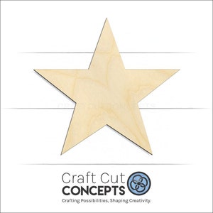Star - Laser Cut Unfinished Wood Cutout Craft Shapes - Etsy