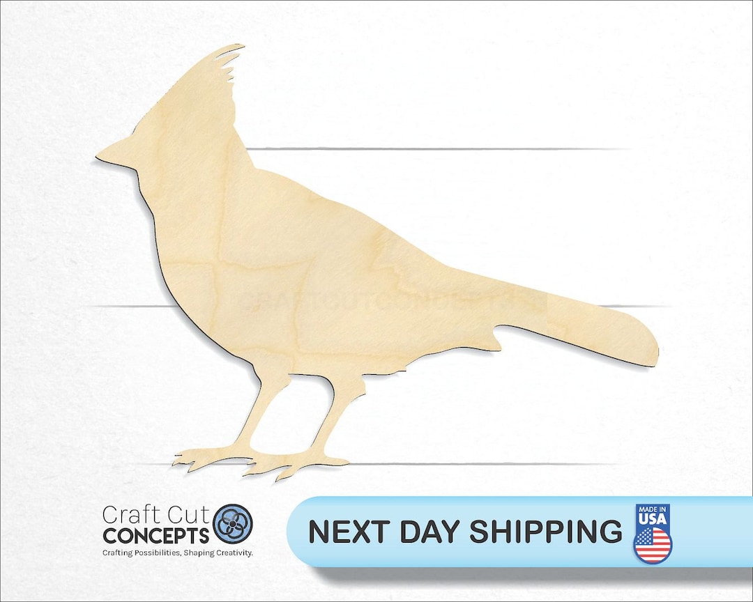Blue Jay Bird - Laser Cut Unfinished Wood Cutout Craft Shapes - Etsy