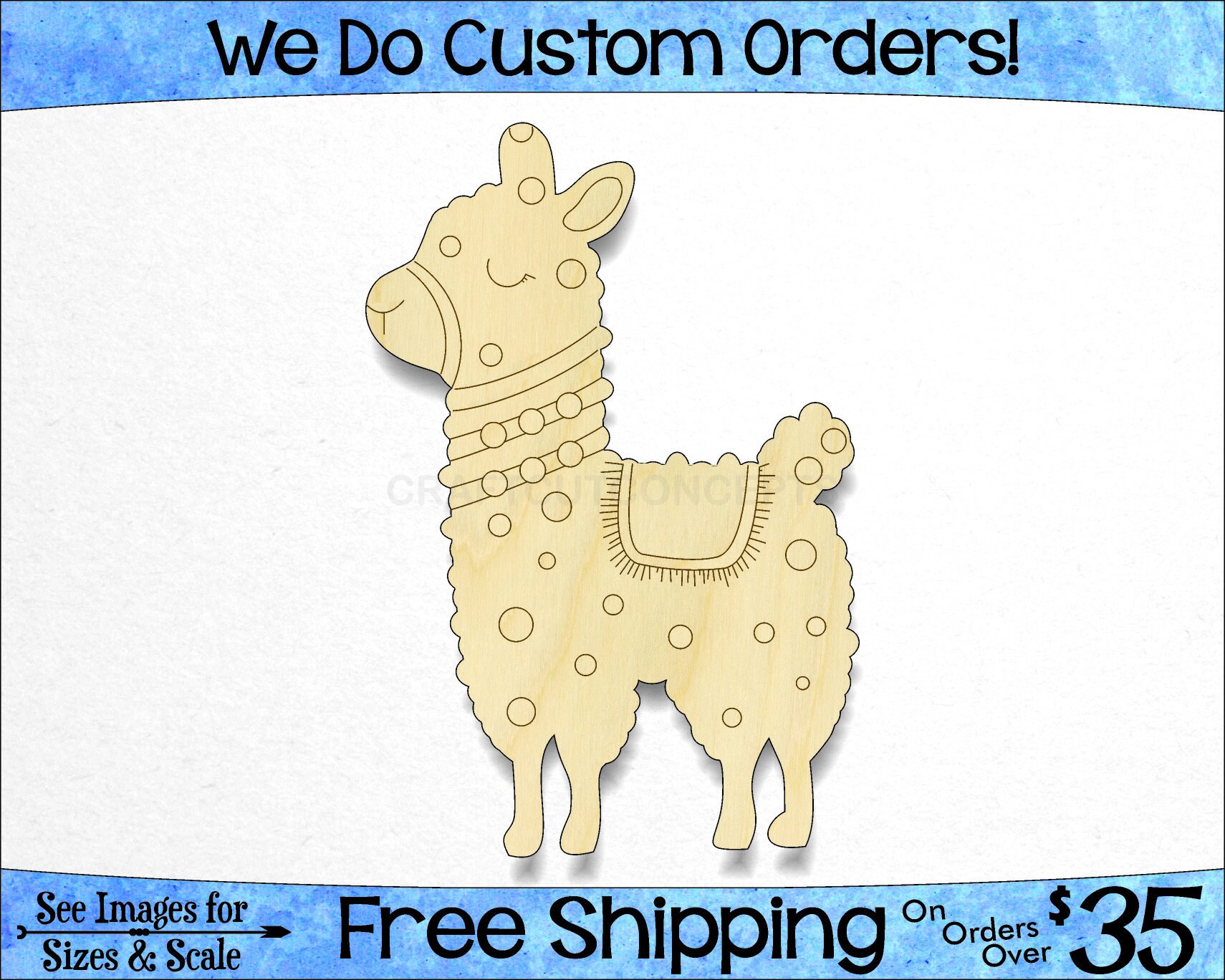 Alpaca Lama Shape Paint by Line Farm Barn Large & Small - Etsy