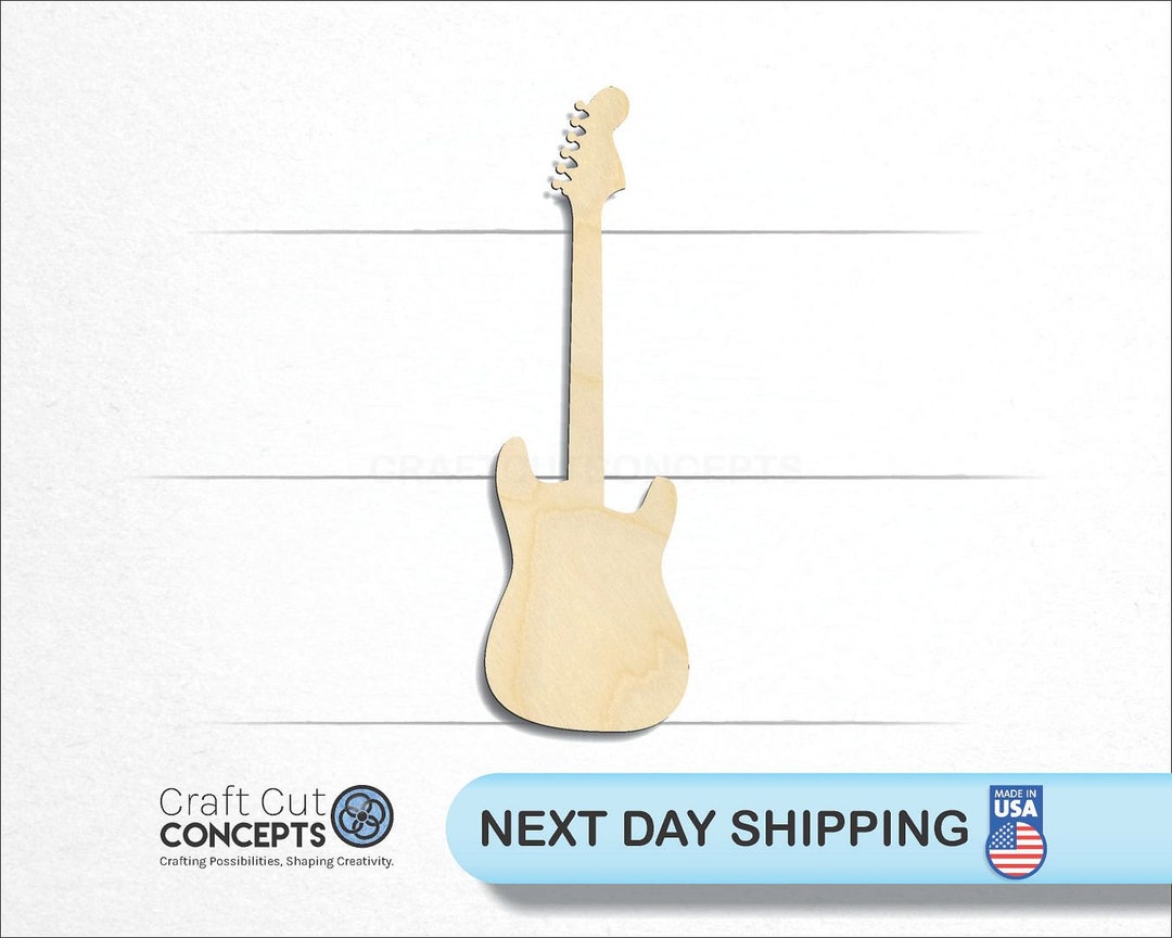 Rock Band Guitar - Laser Cut Unfinished Wood Cutout Craft Shapes - Etsy