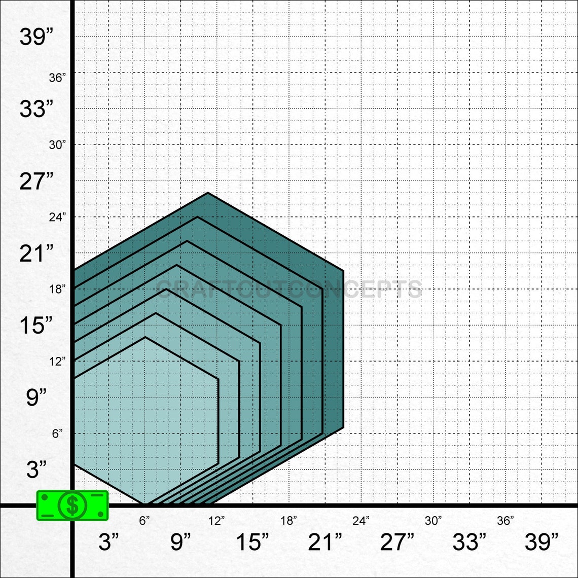 Hexagon Polygon Shape Large & Small Pick Size Laser Cut | Etsy