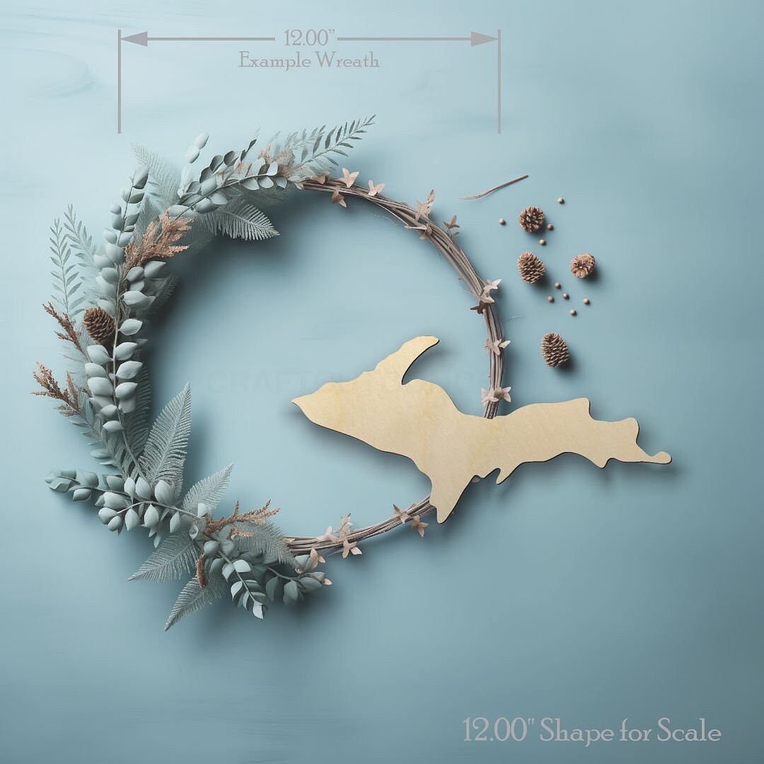 Michigan MI Upper Peninsula Crafty - Laser Cut Unfinished Wood Cutout ...