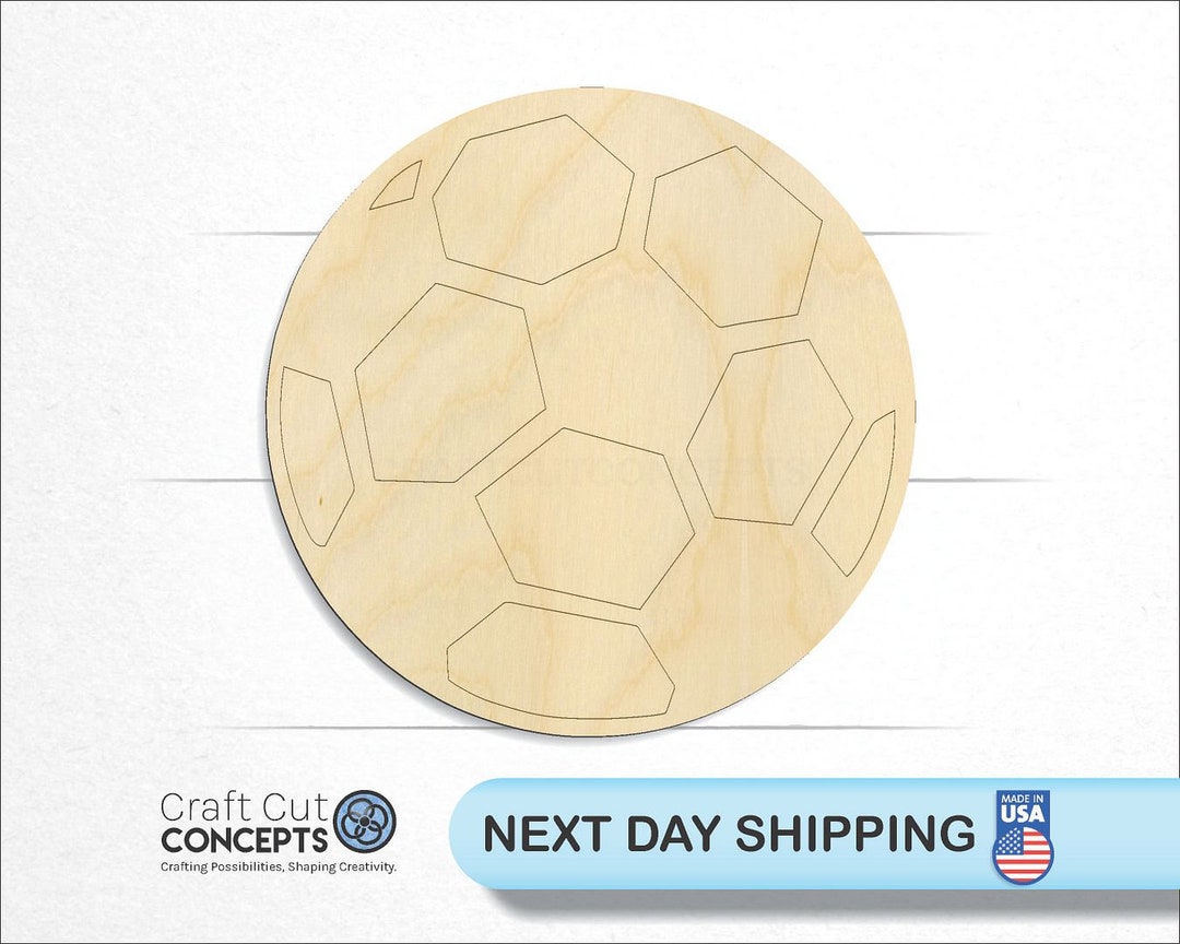 Soccer Ball - Laser Cut Unfinished Wood Cutout Craft Shapes - Etsy