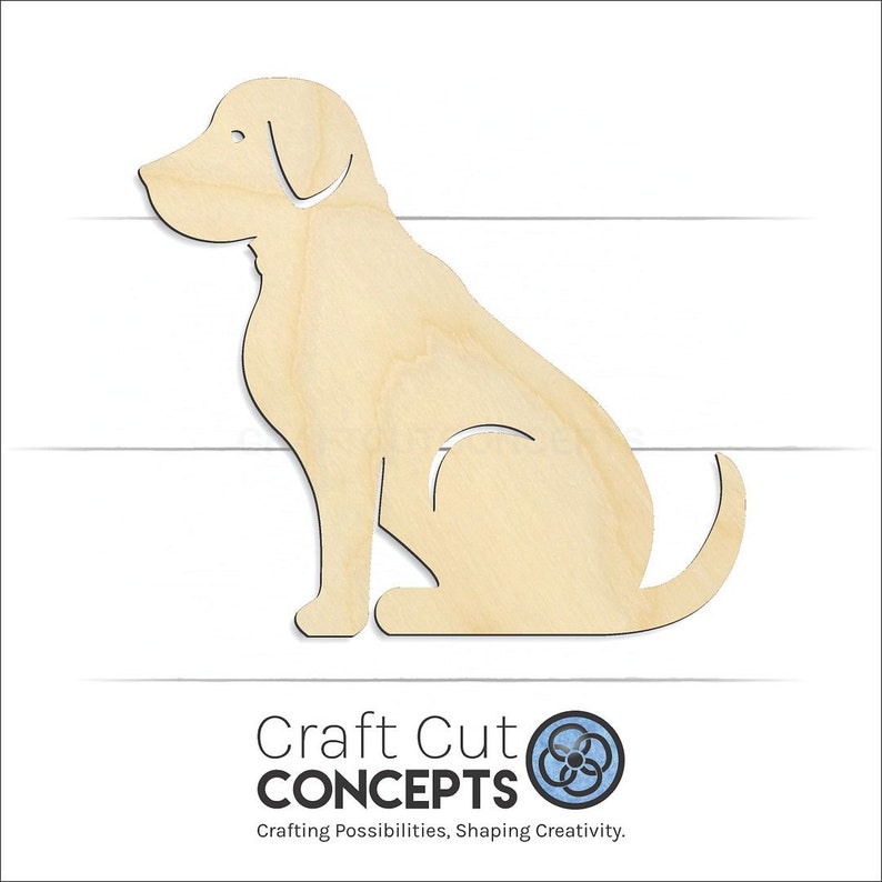 Sitting Dog - Laser Cut Unfinished Wood Cutout Craft Shapes - Etsy