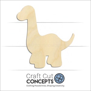 Baby Dinosaur Brontosaurus - Laser Cut Unfinished Wood Cutout Craft ...