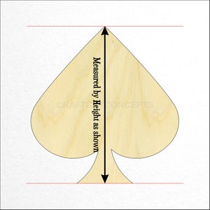 Playing Card Spade Shape Large & Small Pick Size | Etsy