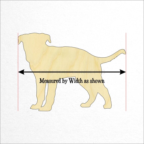 Cute Dog Shape Cutout Unfinished Wood Shapes Pet Breed Puppy Pick Size ...