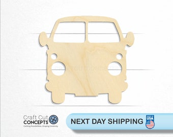 Van Front 300191 Vehicle Cutout, Unfinished, Wood Cutout, Wood Craft ...