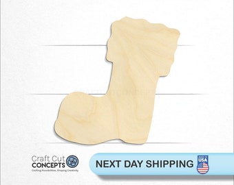 Santa Boot Wood Cutout Unfinished Wood 160299 - Etsy