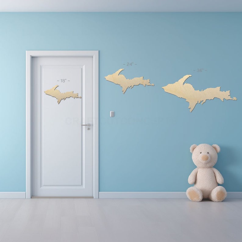 Michigan MI Upper Peninsula - Laser Cut Unfinished Wood Cutout Craft ...