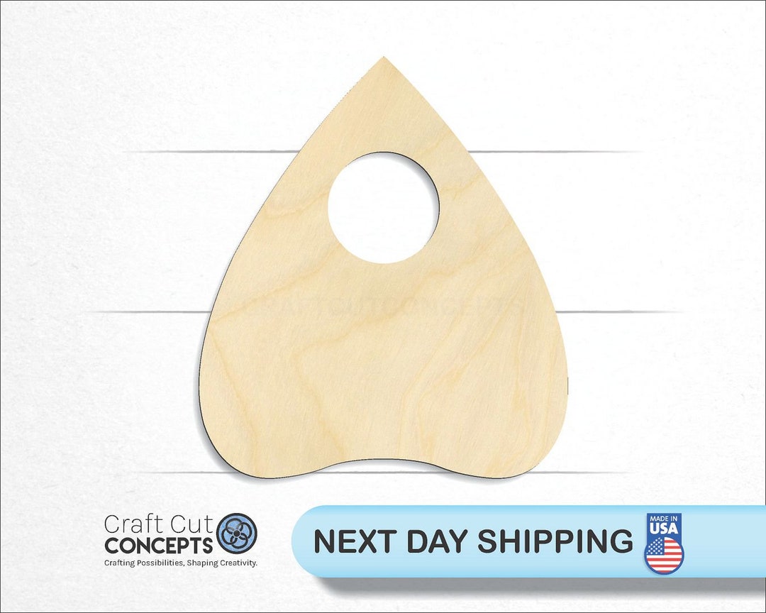 Planchette Shape - Laser Cut Unfinished Wood Cutout Craft Shapes - Etsy