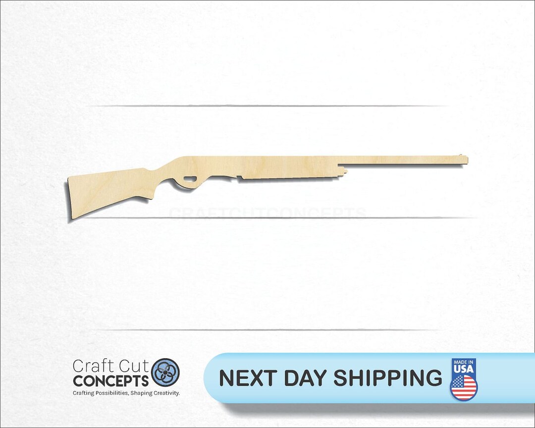 Shotgun Sporting Clays Hunting Firearm - Laser Cut Unfinished Wood ...