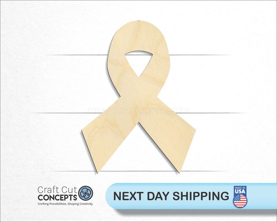 Ribbon - Laser Cut Unfinished Wood Cutout Craft Shapes - Etsy