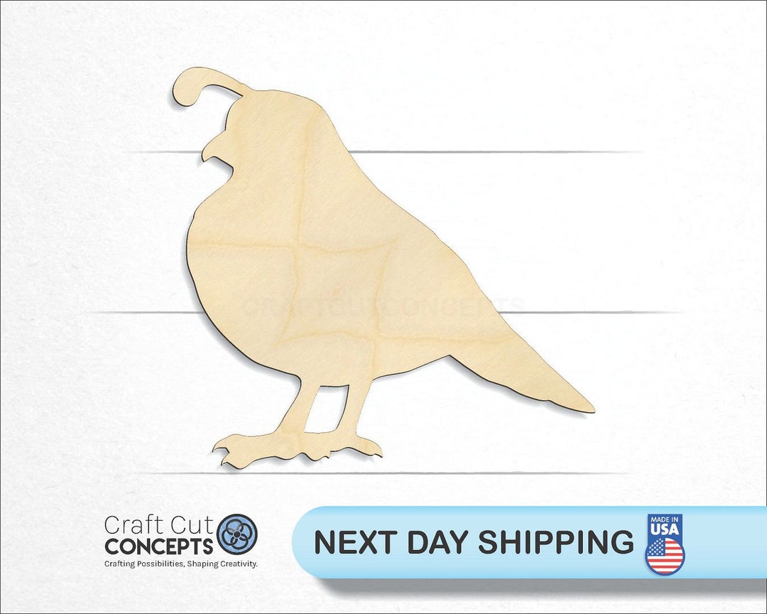 Quail Bird Cute - Laser Cut Unfinished Wood Cutout Craft Shapes - Etsy