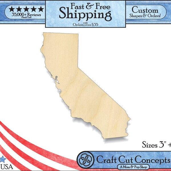 Wood California Cut Out - Etsy