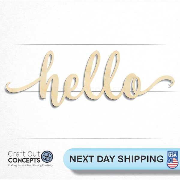 Hello in Wood Letters - Etsy