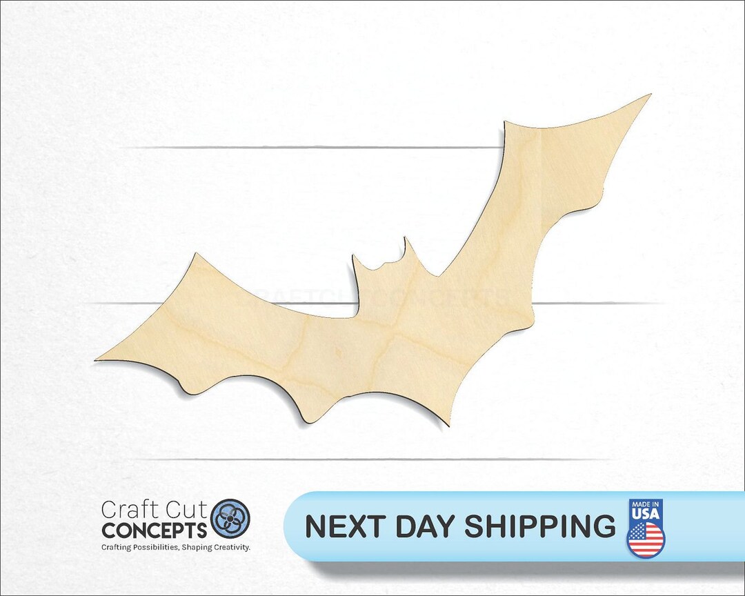 Bat Halloween - Laser Cut Unfinished Wood Cutout Craft Shapes - Etsy