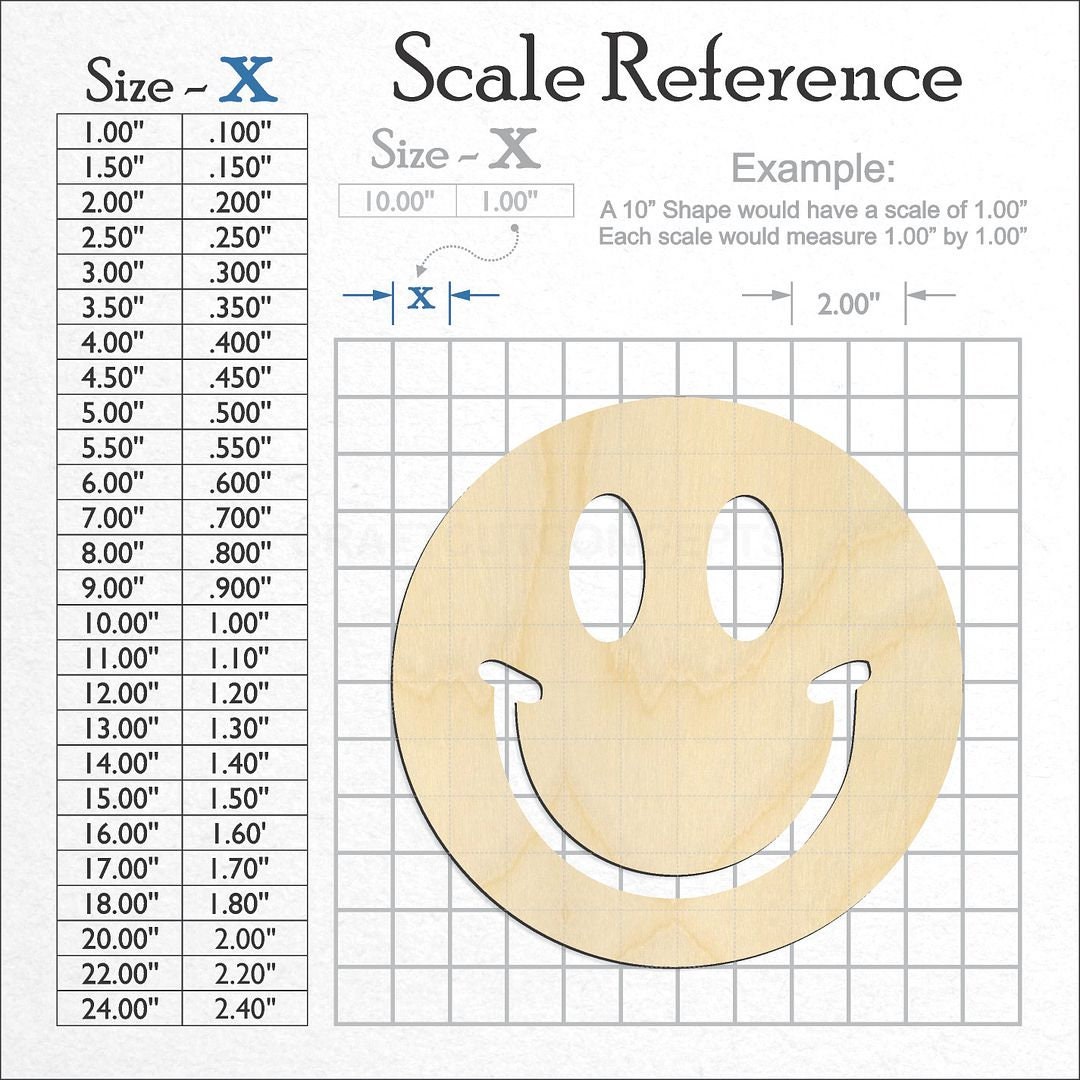 Smiley Face - Laser Cut Unfinished Wood Cutout Craft Shapes - Etsy
