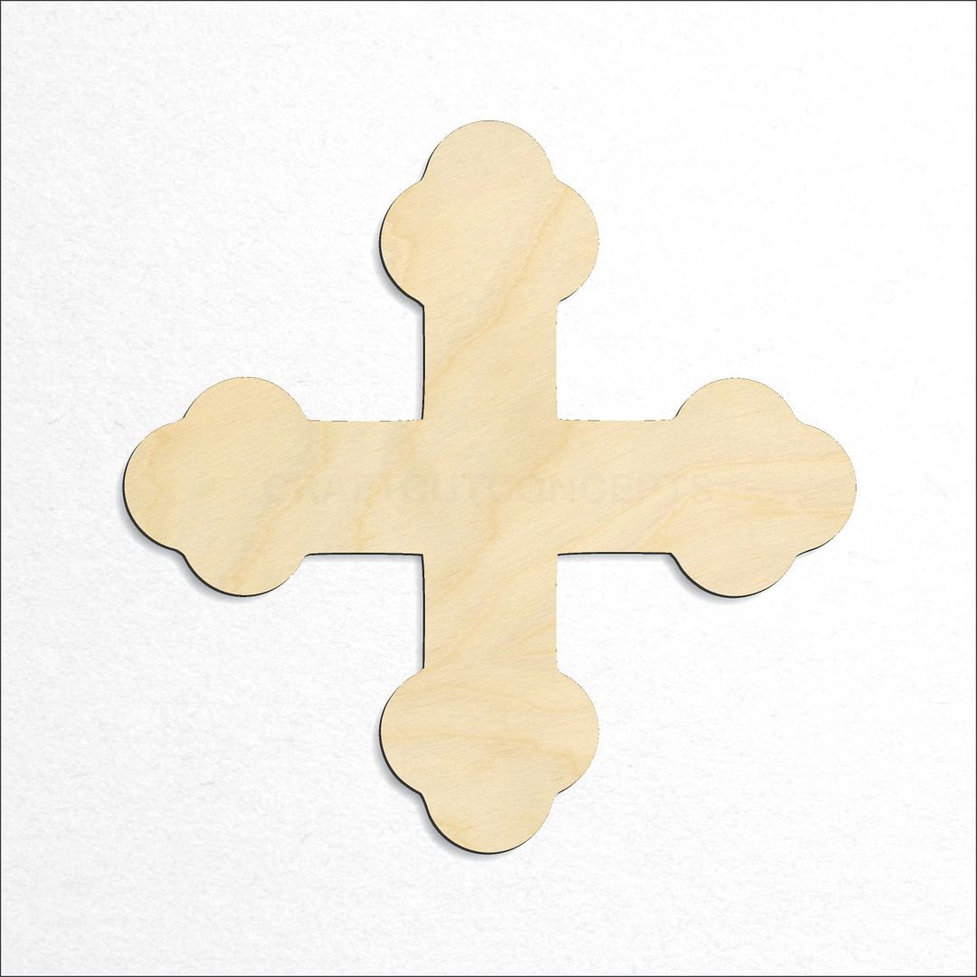 Bottony Cross - Laser Cut Unfinished Wood Cutout Craft Shapes - Etsy