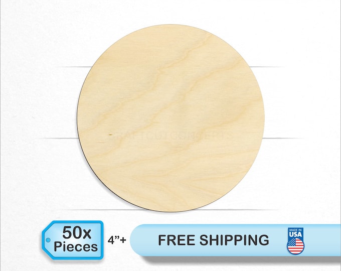 Unfinished Wood Circle Shape Wood Round Birch DIY Craft Blank 1/8, 1/4 ...