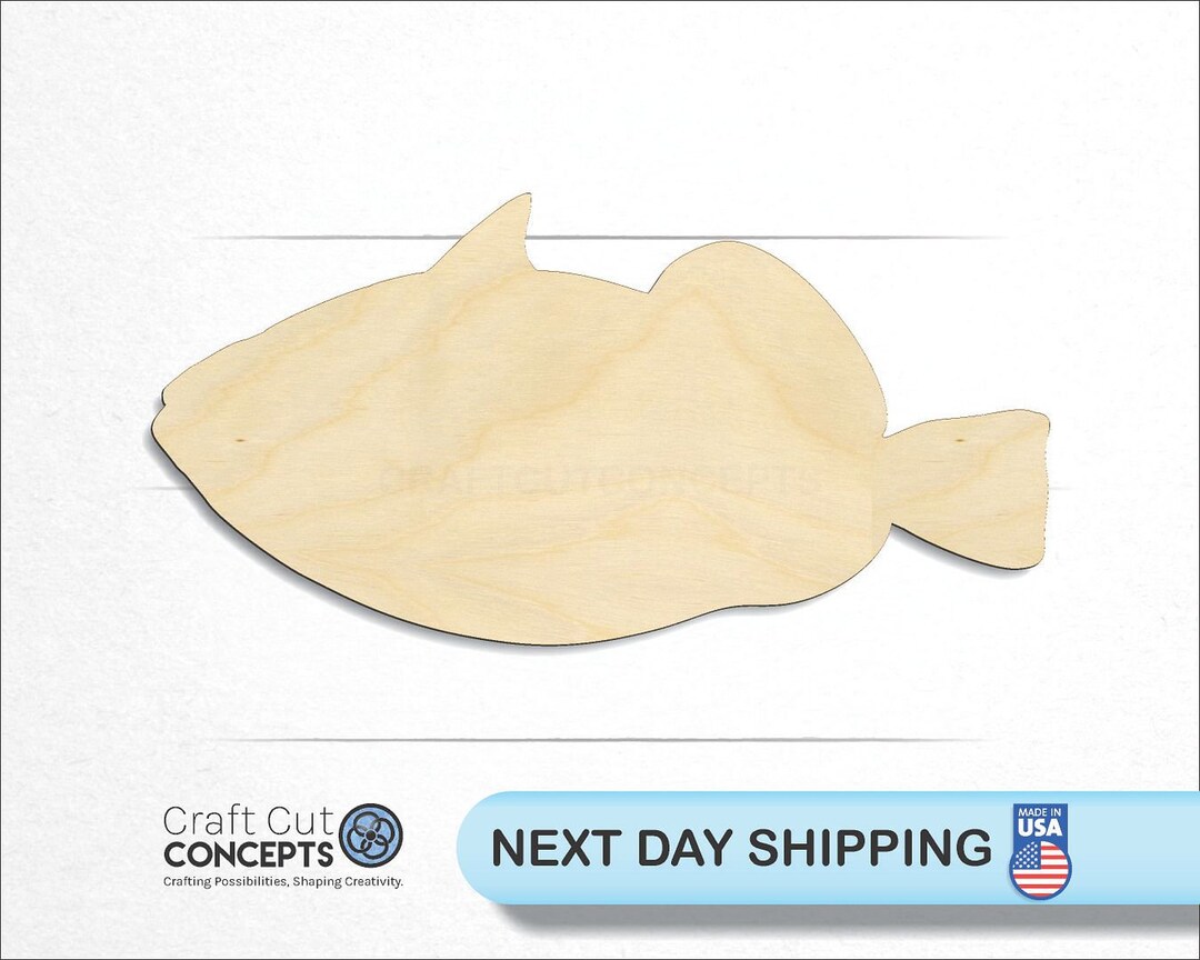 Trigger Fish - Laser Cut Unfinished Wood Cutout Craft Shapes - Etsy