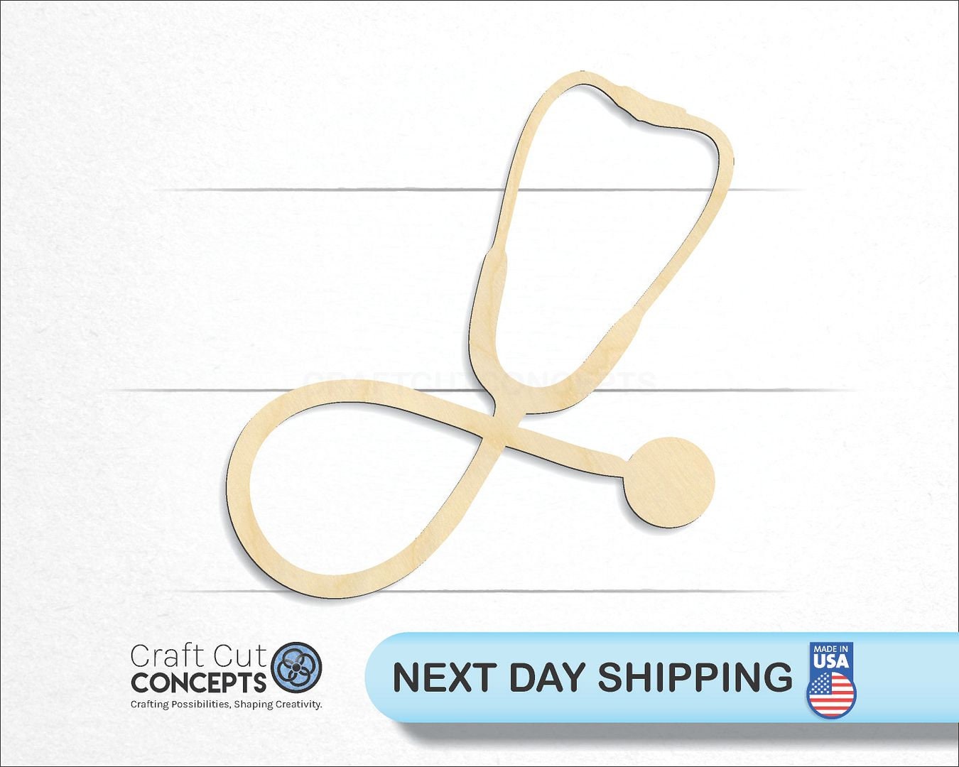 Stethoscope Nurse Doctor - Laser Cut Unfinished Wood Cutout Craft ...