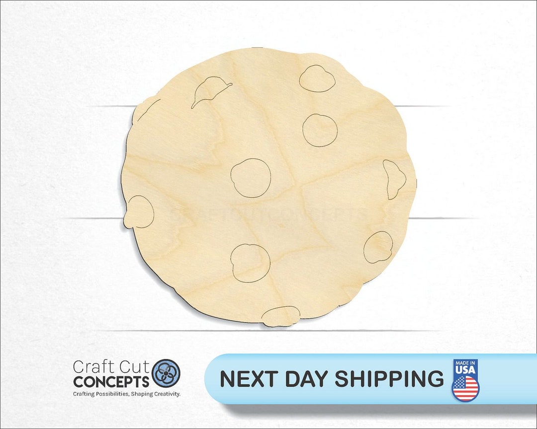 Chocolate Chip Cookie - Laser Cut Unfinished Wood Cutout Craft Shapes ...