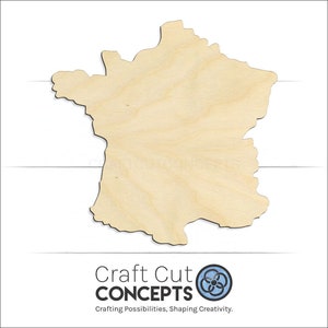 France - Laser Cut Unfinished Wood Cutout Craft Shapes - Etsy