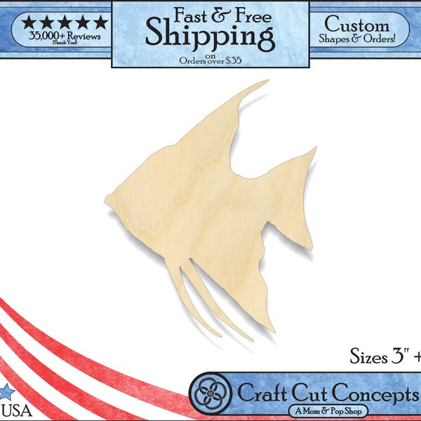 Wood Angel Fish - Etsy
