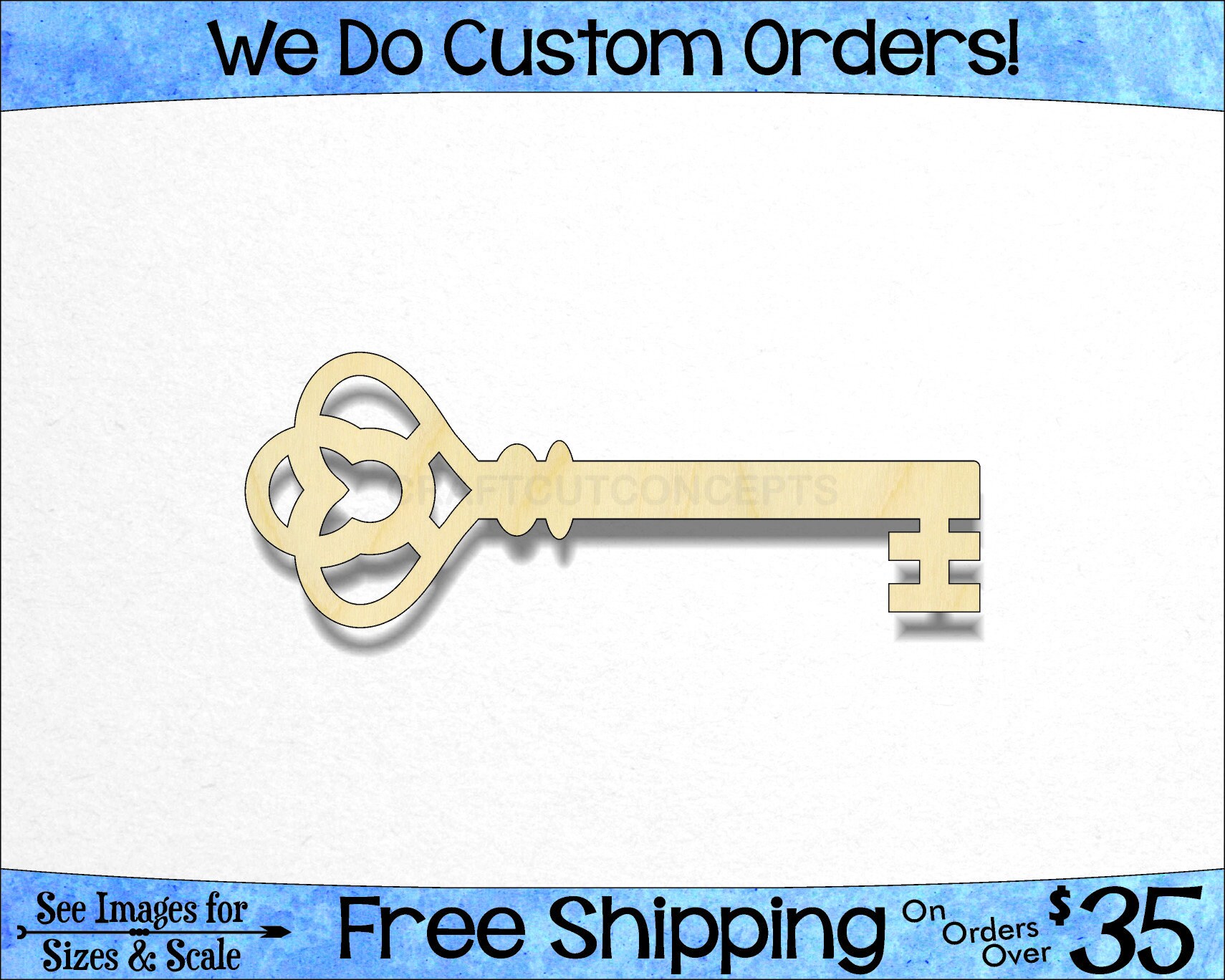 Skeleton Key Shape 2 Large & Small Pick Size - Etsy