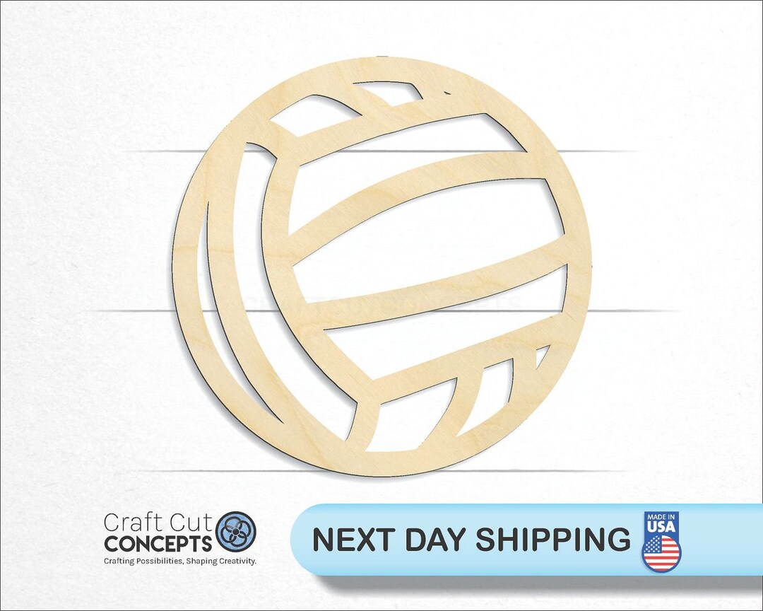 Water Polo Ball Outline - Laser Cut Unfinished Wood Cutout Craft Shapes ...