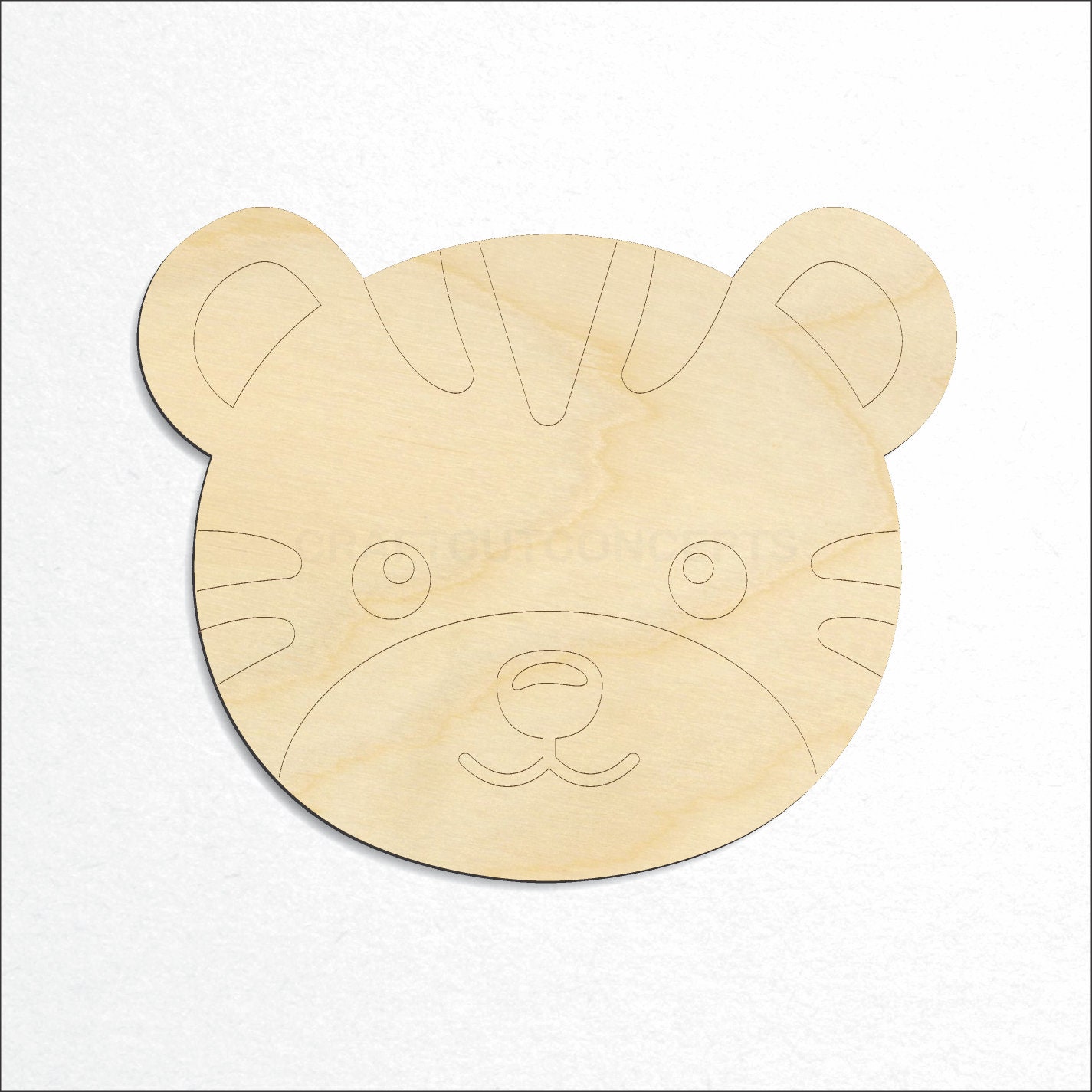 Cute Baby Tiger Head - Laser Cut Unfinished Wood Cutout Craft Shapes - Etsy
