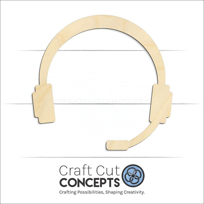 Headset - Laser Cut Unfinished Wood Cutout Craft Shapes - Etsy