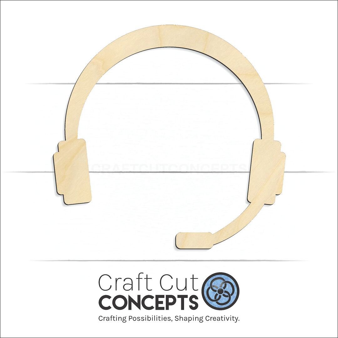 Headset - Laser Cut Unfinished Wood Cutout Craft Shapes - Etsy