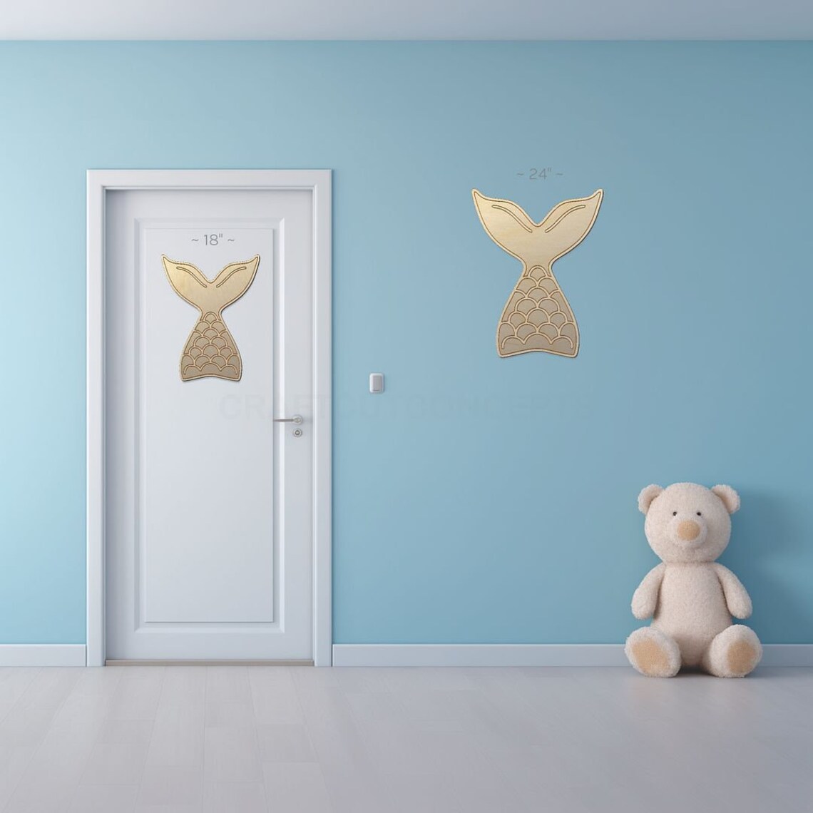 Scaled Mermaid Tail - Laser Cut Unfinished Wood Cutout Craft Shapes - Etsy