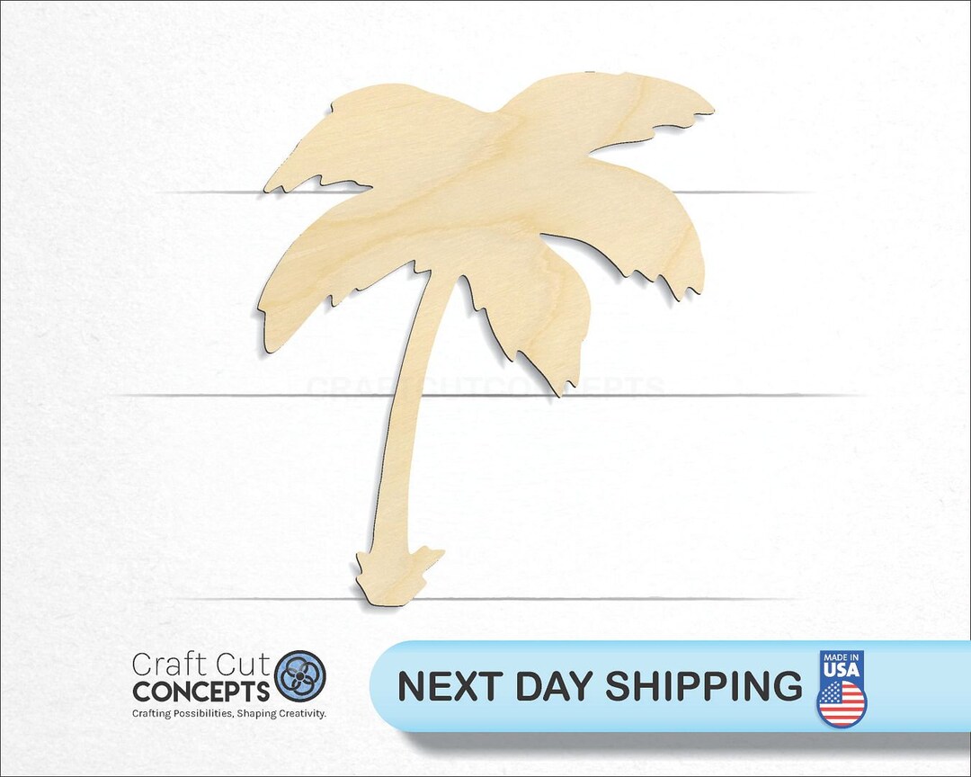 Ocean Palm Tree - Laser Cut Unfinished Wood Cutout Craft Shapes - Etsy