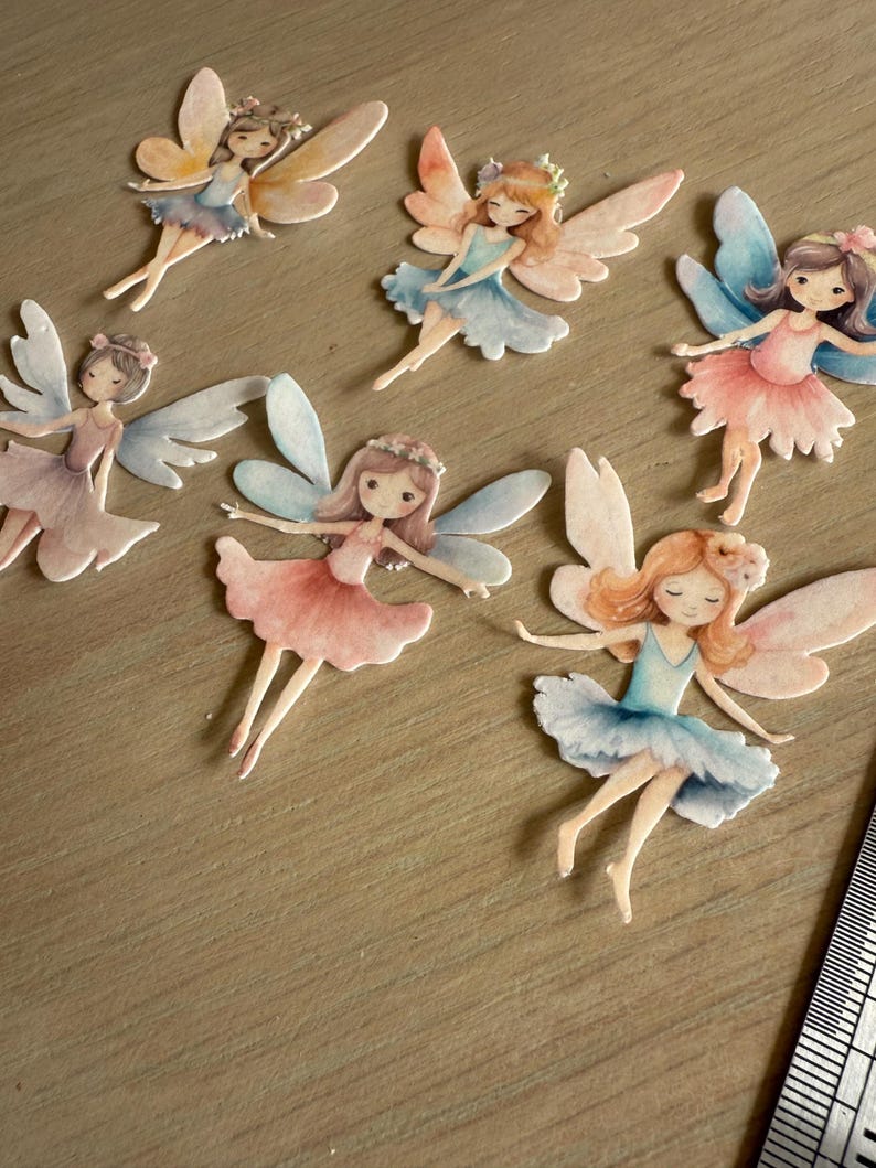 Edible Fairy Wafer Card Cupcake Toppers, Suitable for Vegan, Gluten ...