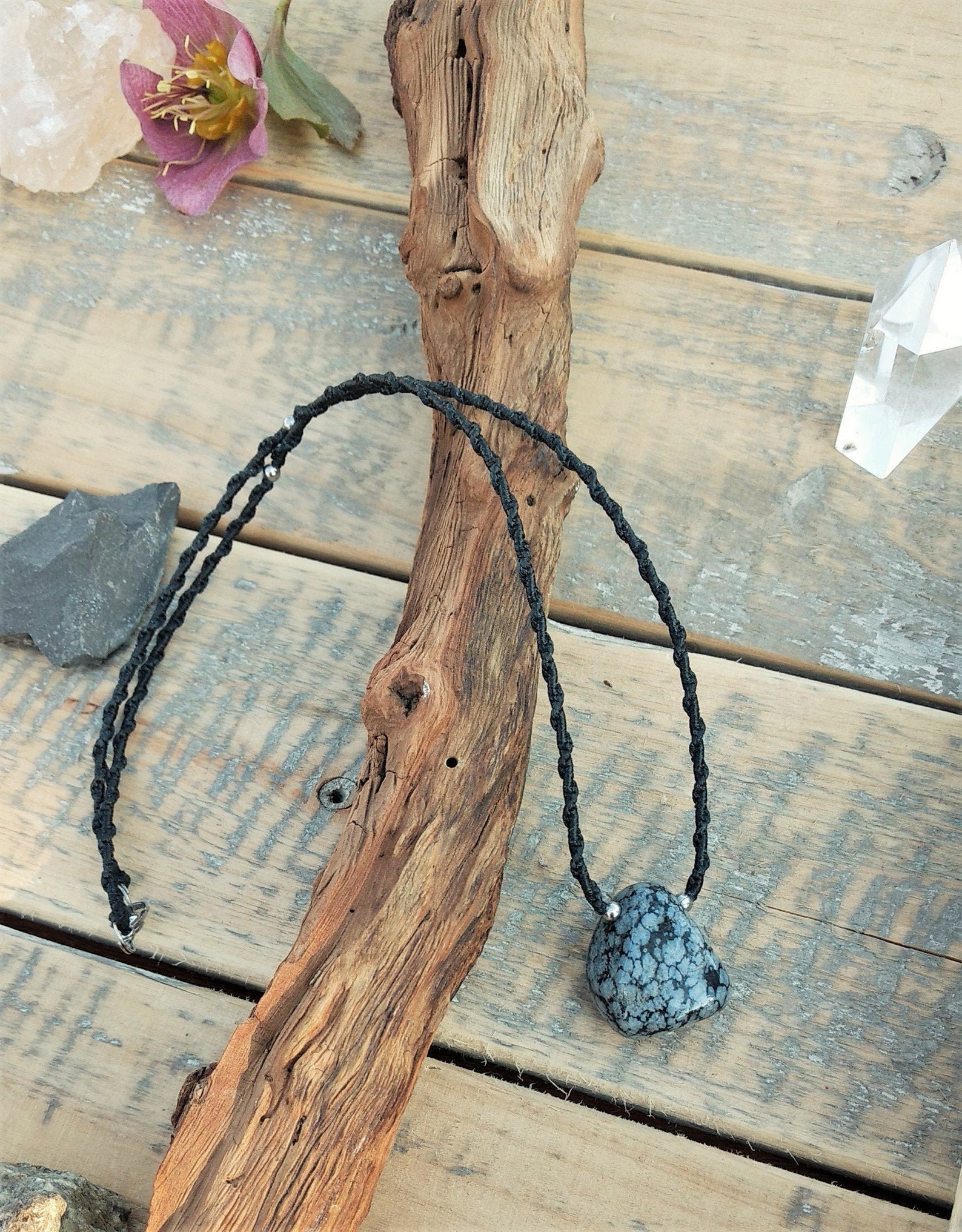 Obsidian Chain / Stone Jewellery / Obsidian Jewellery / - Etsy 日本