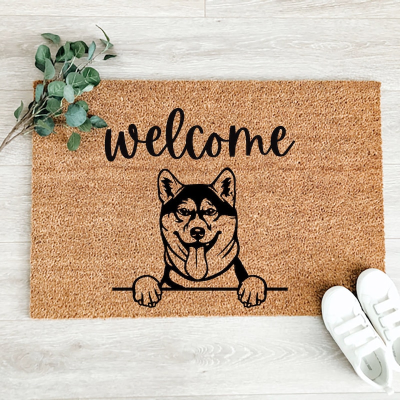Pug Welcome Mat - Etsy