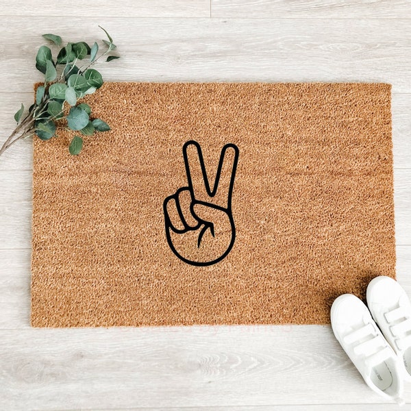 Peace Doormat - Etsy