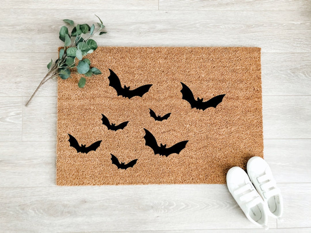 Bats Halloween Doormat – Fall Porch Decor - Fall Decor - Welcome Mat ...