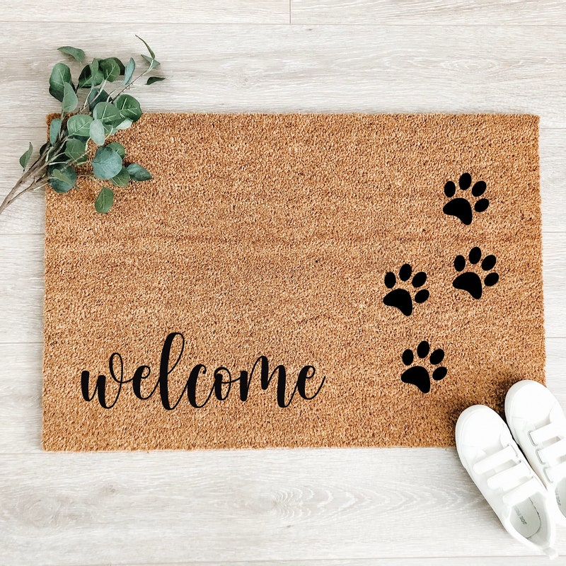 Welcome Mat Dog - Etsy